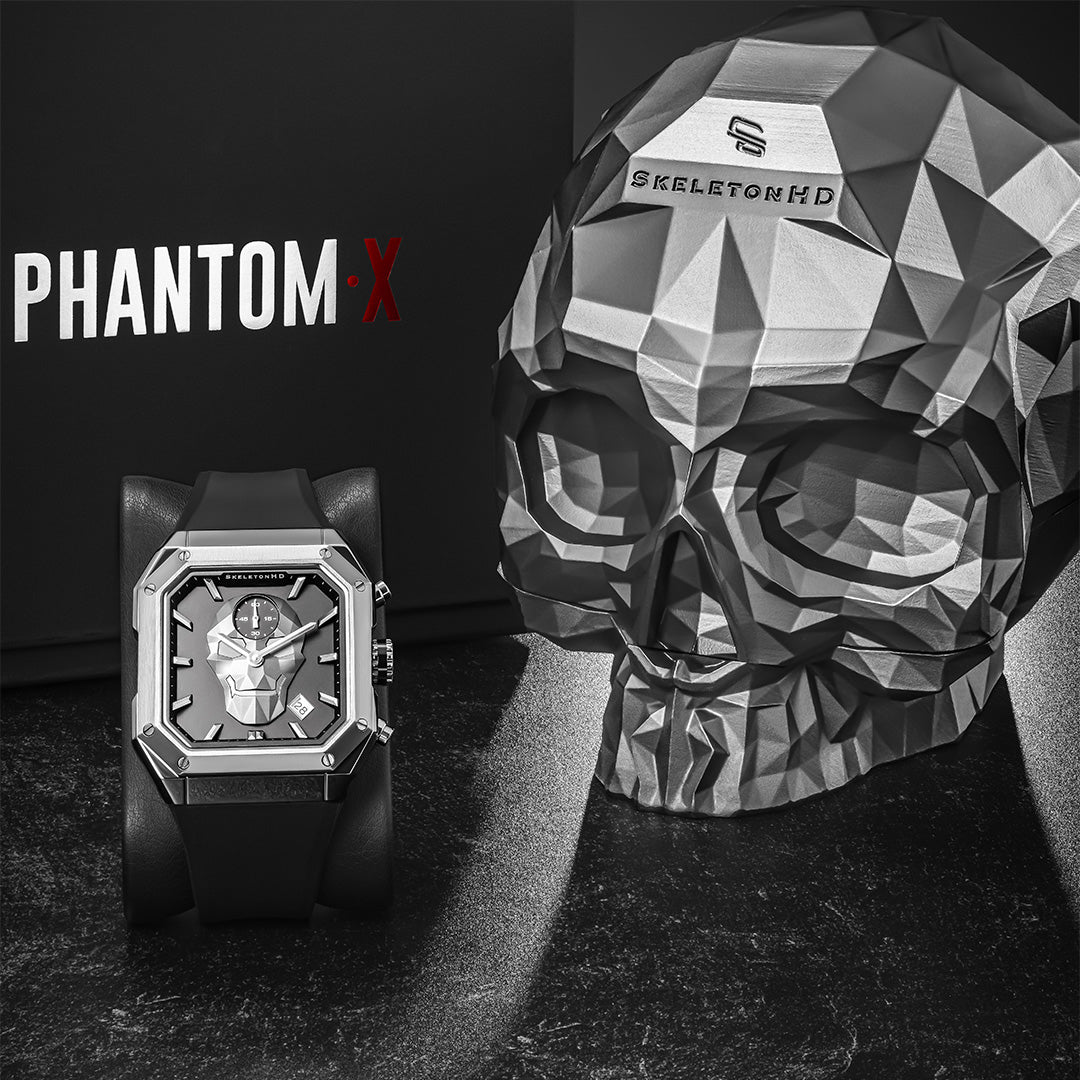 PHANTOM·X Men's Luxury Skull Watch – SkeletonHD