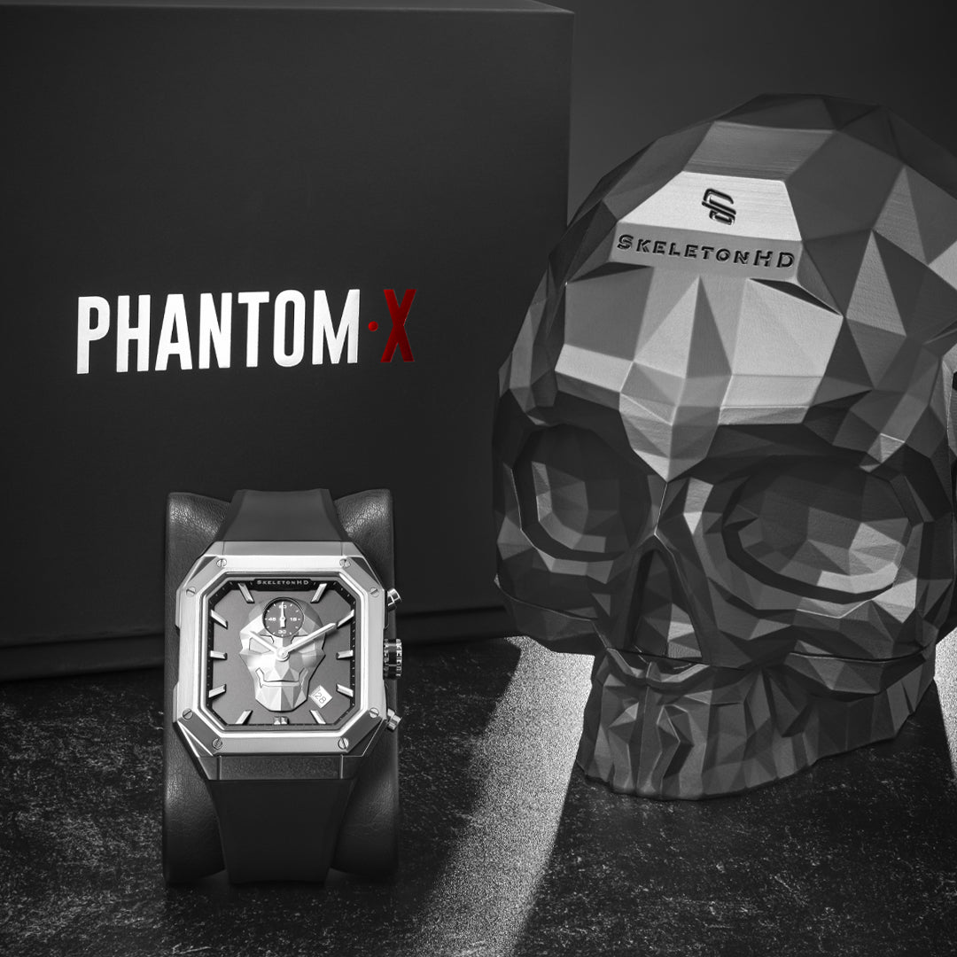 PHANTOM·X Men's Luxury Skull Watch – SkeletonHD