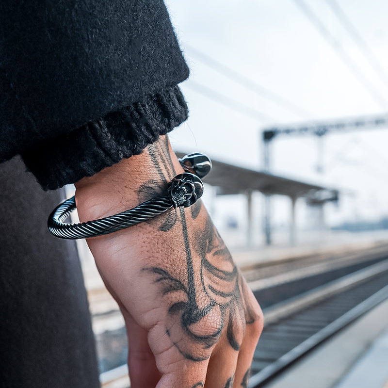 Infinity Metal Skull Cuff for Men – SkeletonHD