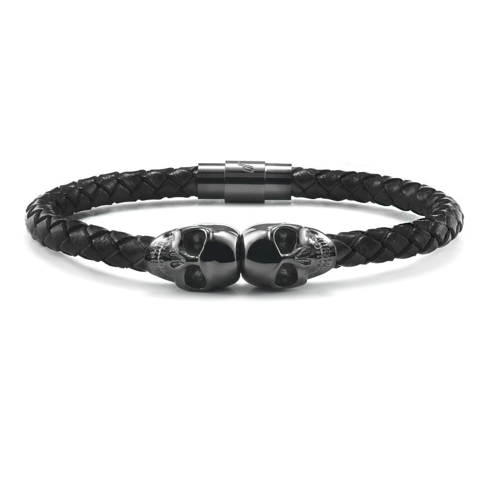 Leather x Skulls Bracelets – SkeletonHD
